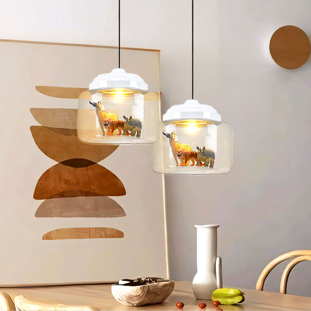 Calliope Zoo Glass Pendant Light